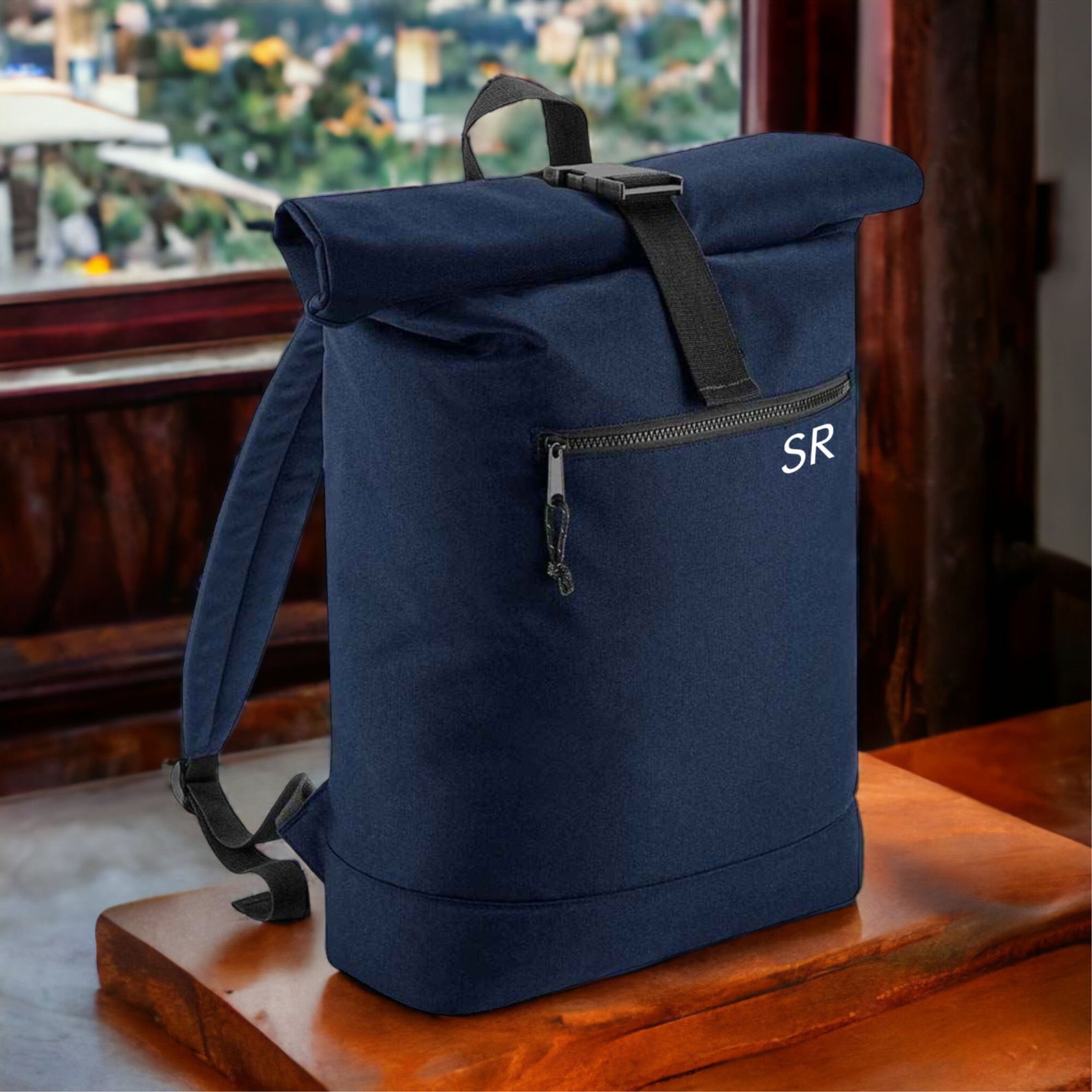 Personalised Recycled Roll Top Backpack - Etsy
