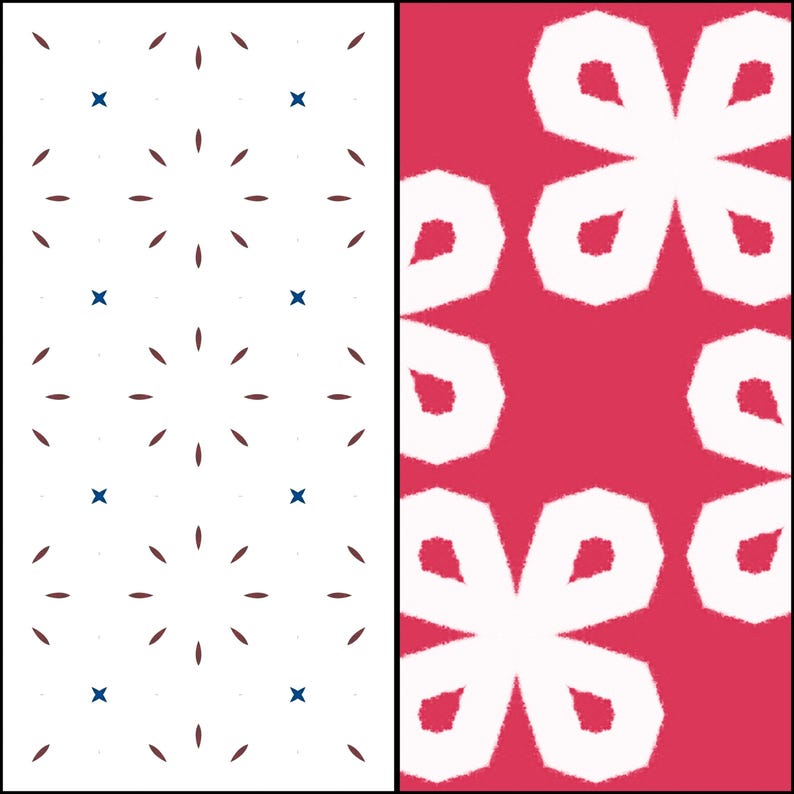 Patriotic Digital Paper Set: Red, White & Blue Geometric Patterns ...