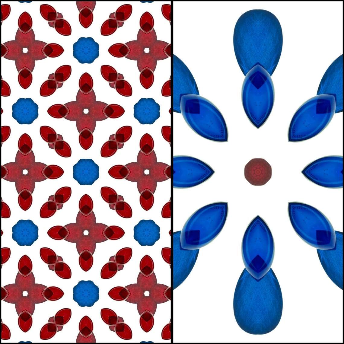 Patriotic Digital Paper Set: Red, White & Blue Geometric Patterns ...