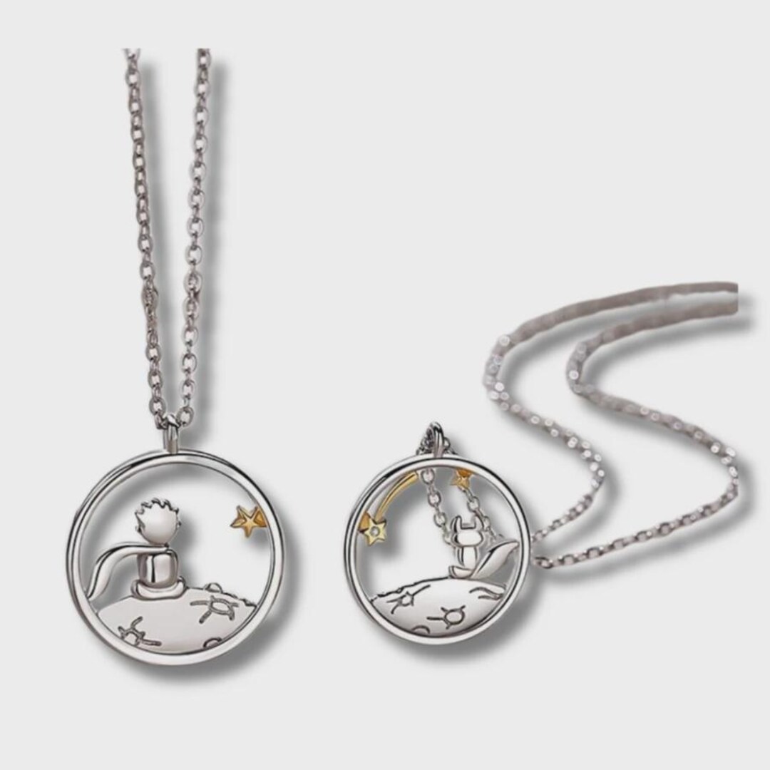 The Little Prince and Fox Couple Necklace – Symbolic Matching Gift for ...