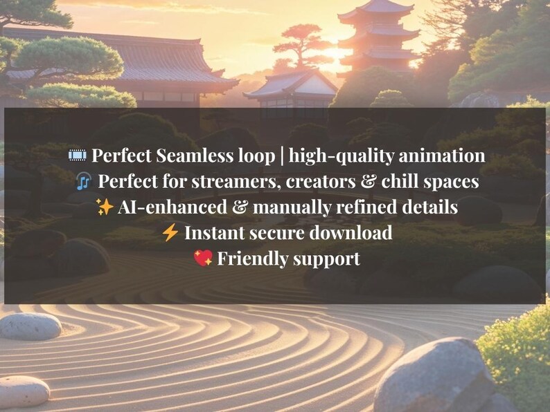 Zen Japanese Garden Animated Background | Seamless Loop Live Wallpaper ...
