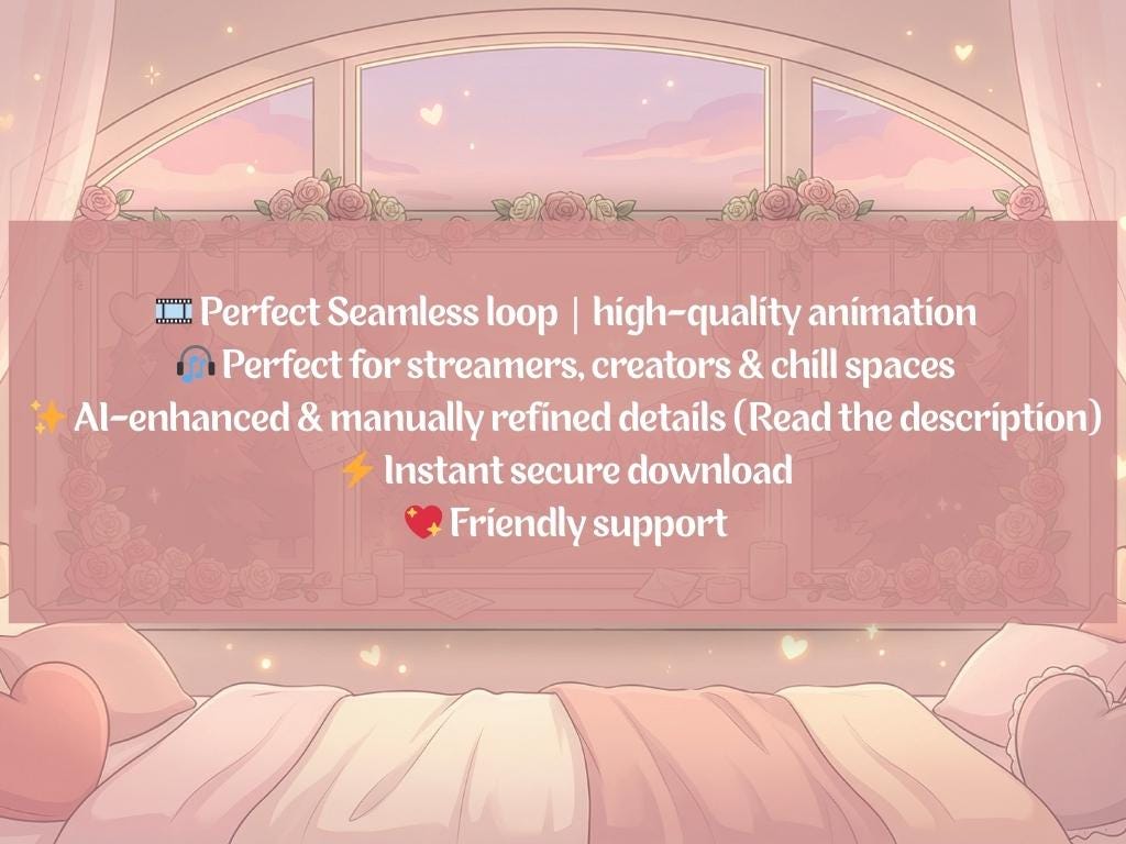 Anime Soft Romance Animated Background Valentine's Pastel Pink Bedroom ...