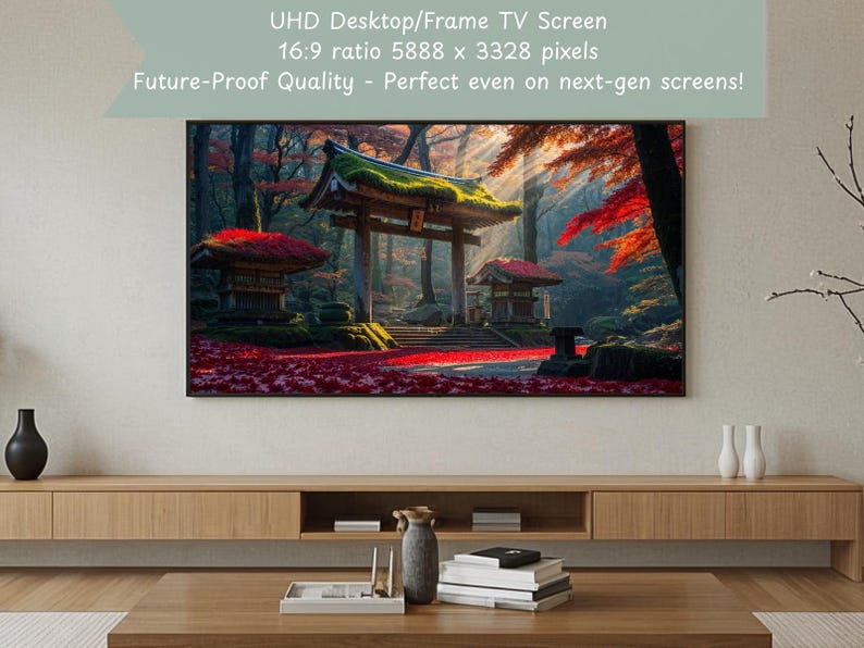Japanese Shrine TV & Desktop PC Background | Peaceful Zen Forest ...