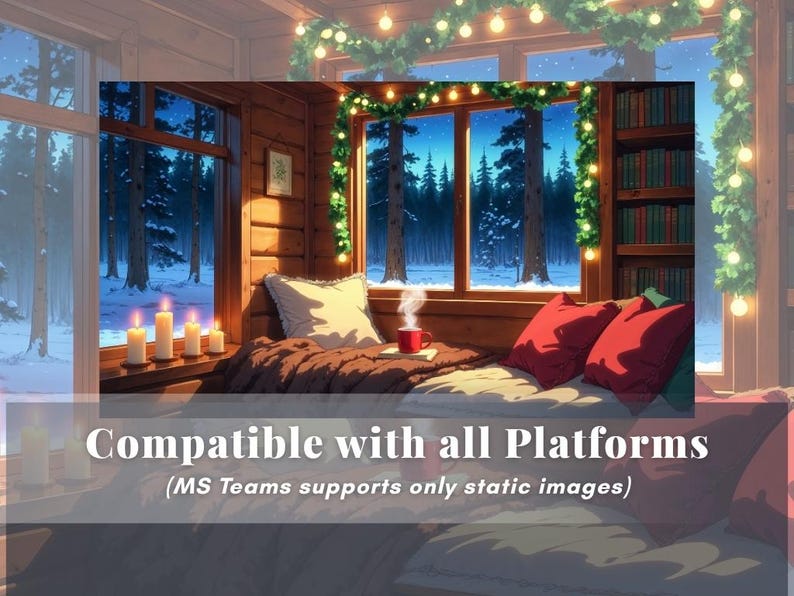Anime Cozy Christmas Winter Cabin Loop | 60FPS HD Animated Background ...