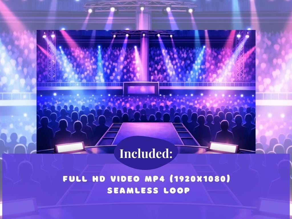 Concert Stage Animated Background Cyber Vtuber Pngtuber Singer Karaoke ...