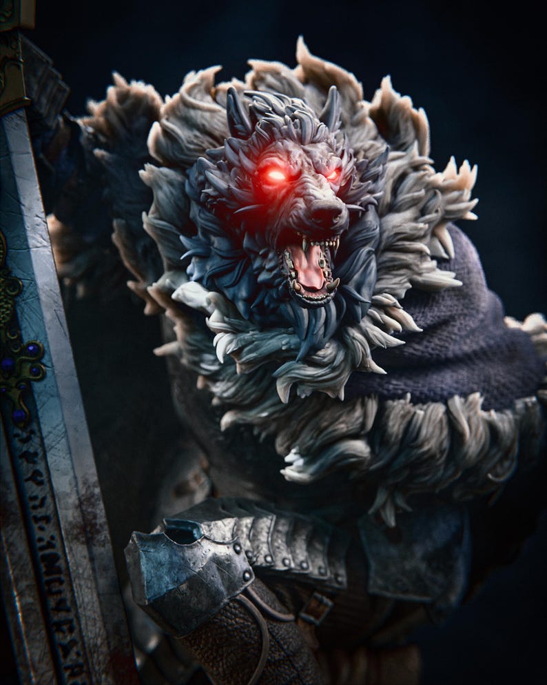 Blaidd Elden Ring STL | Half Wolf Knight 3D Print Model | Elden Ring ...