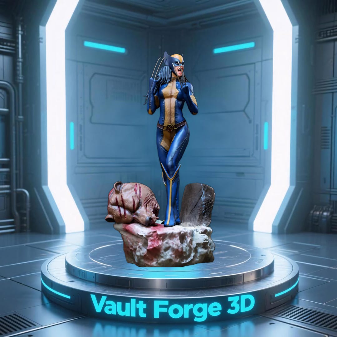 Clawed Heroine STL File | Savage Female Warrior 3D Print Model With ...