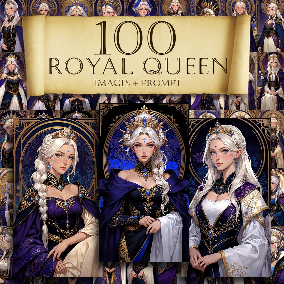 100 Royal Queen Character Images + Prompt | AI Generated Royalty Art ...