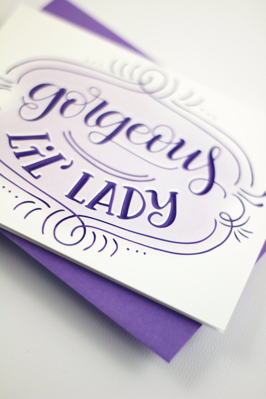 Gorgeous little lady one card with a purple envelope | Etsy