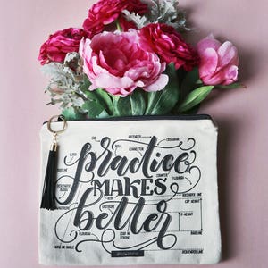 Practice Makes Better - Pencil Case - Oversized Pouch - Pencil Case for ...