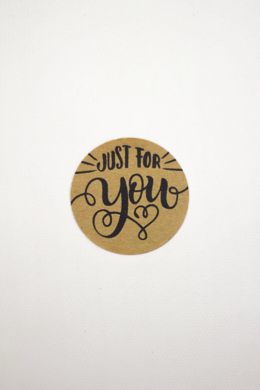 Set of 12 Round Kraft Stickers - Just for You - Etsy