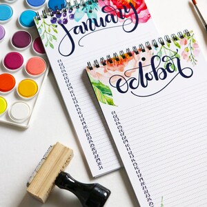 Perpetual Calendar Watercolor - Birthday and Anniversary Calendar ...