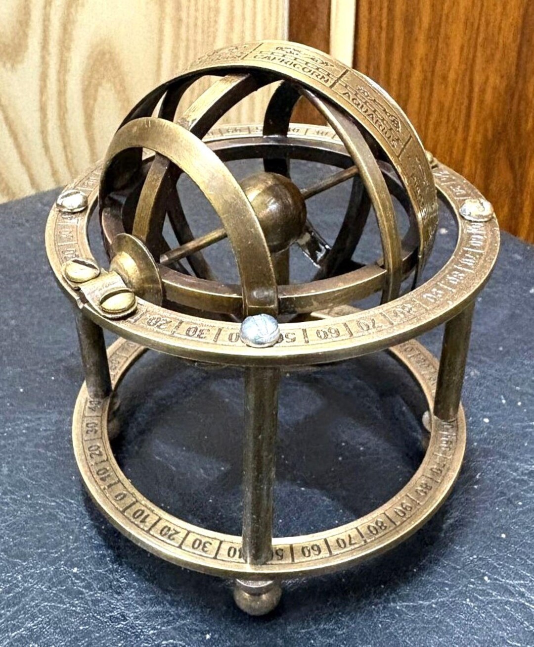 Antique Brass Armillary Sphere Astrolabe, Marine Tabletop Home Décor ...