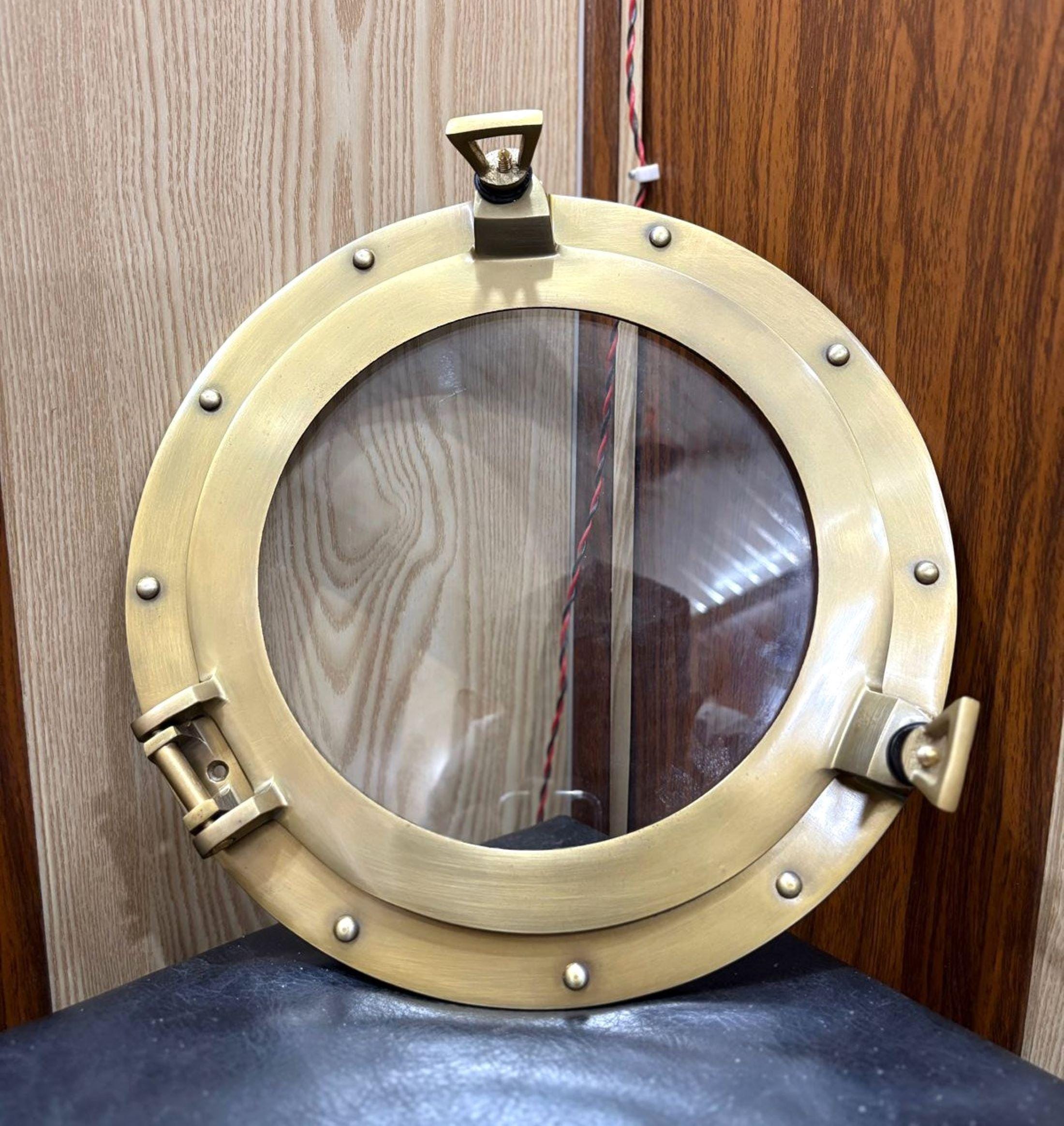 Nautical Brown Finish Marine Porthole ~ Wall Décor Window Glass ...