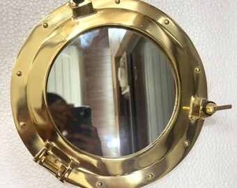 Nautical Brown Finish Marine Porthole ~ Wall Décor Window Glass ...
