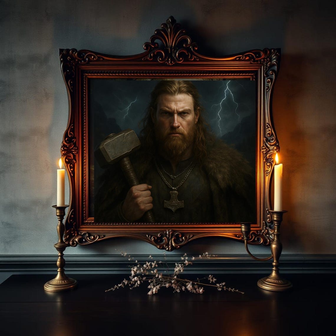 Thor God of Thunder – Norse Fantasy Printable Wall Art by Artbyvlinder ...