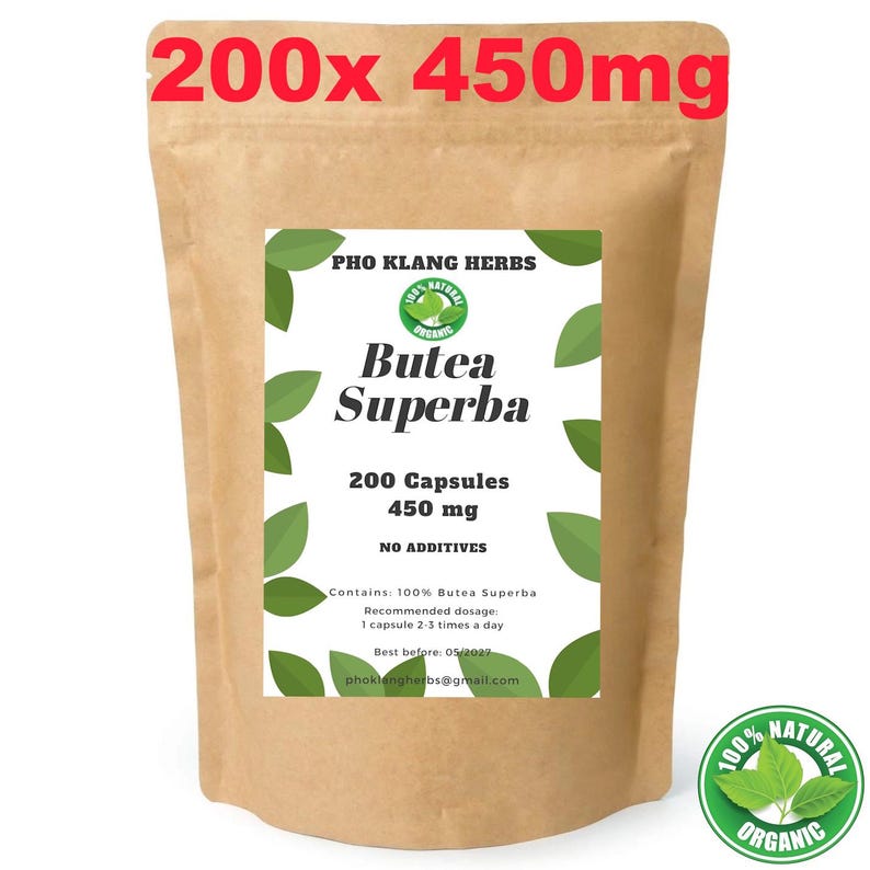 200 Butea Superba Capsules 100% Organic Natural From Thailand Men's ...