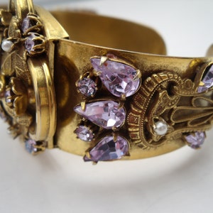 Sandor Ornate Blue Gold Cuff Bracelet - Etsy