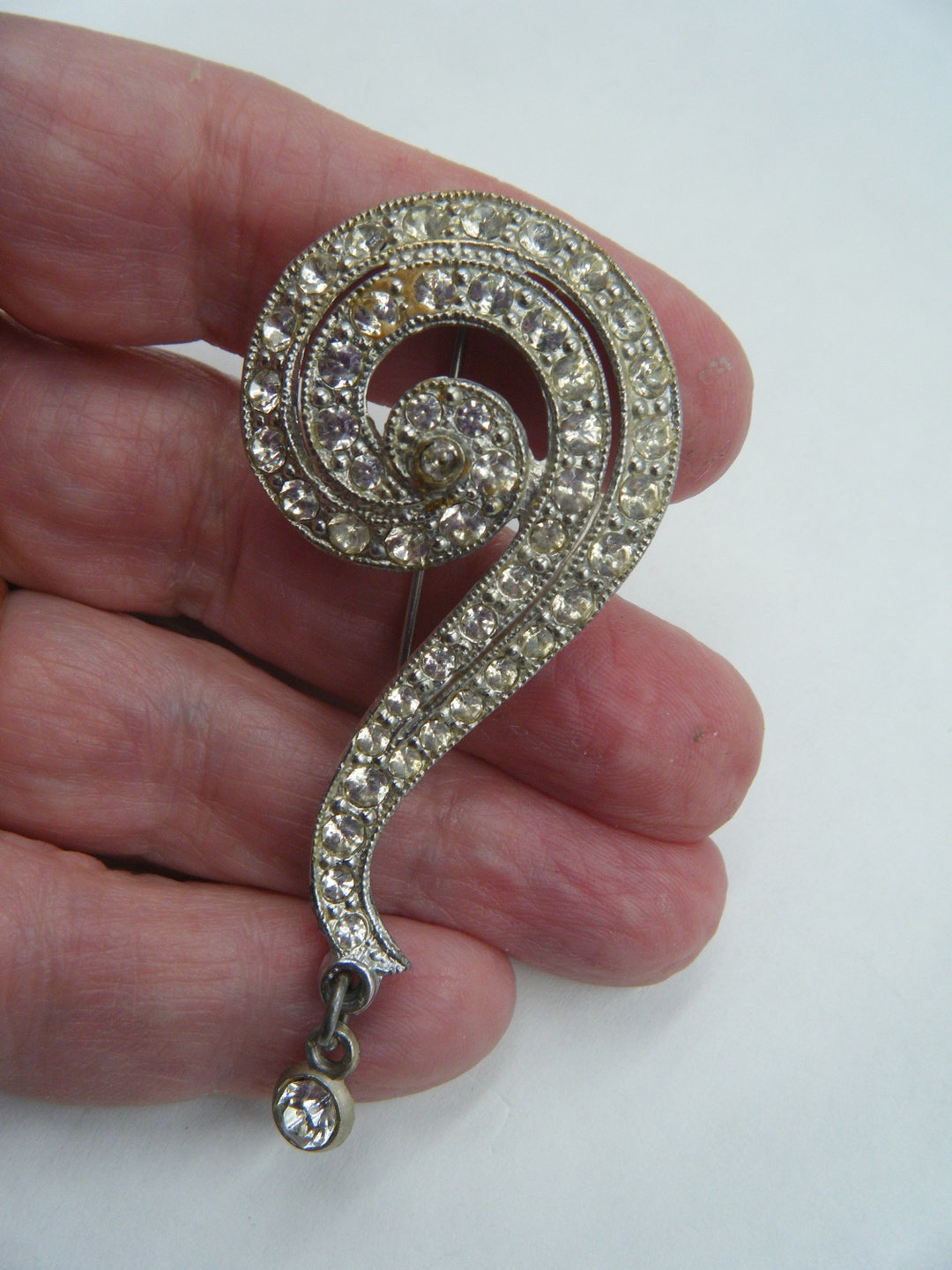 Question Mark Brooch, Pot Metal Question Mark Brooch - Etsy