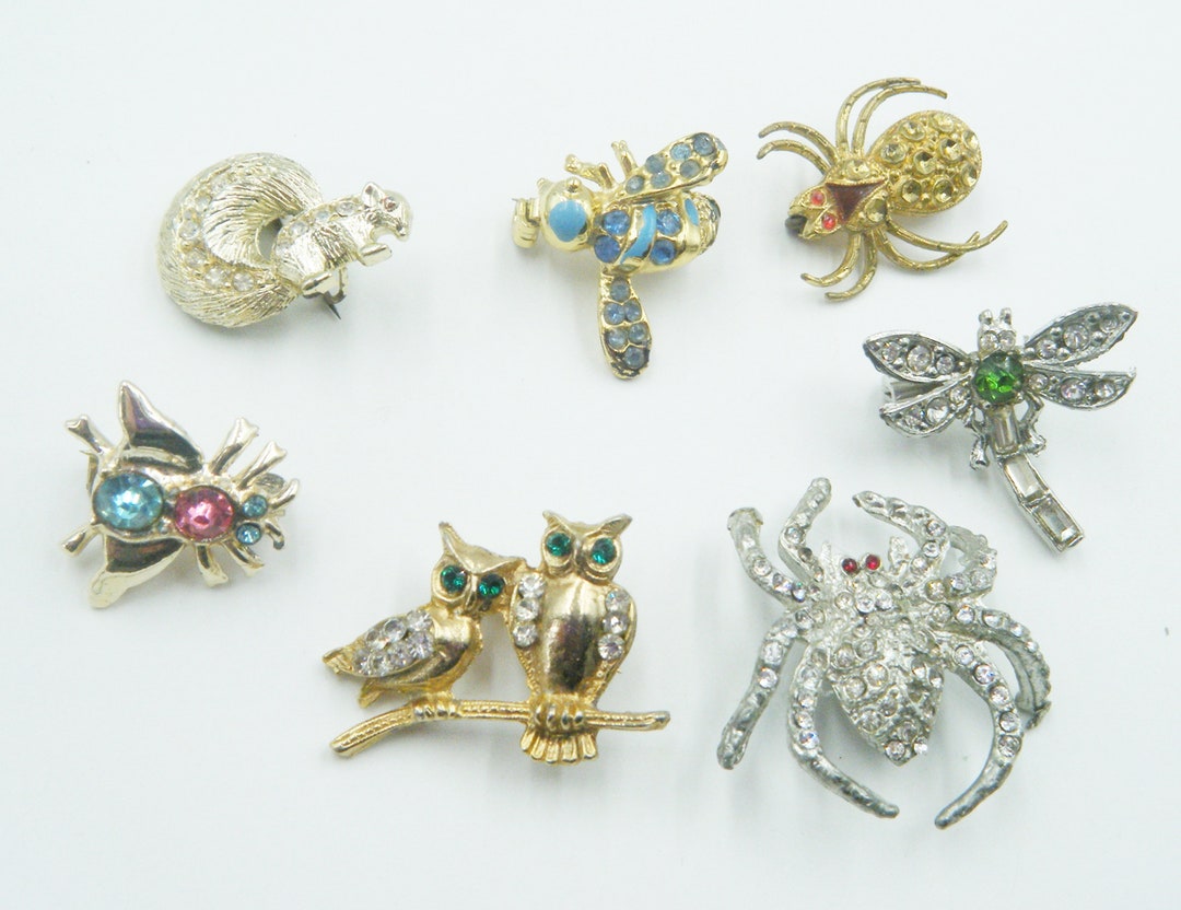 Small Creature Scatter Pin Lot, Bugs, Birds and Squirrel - Etsy