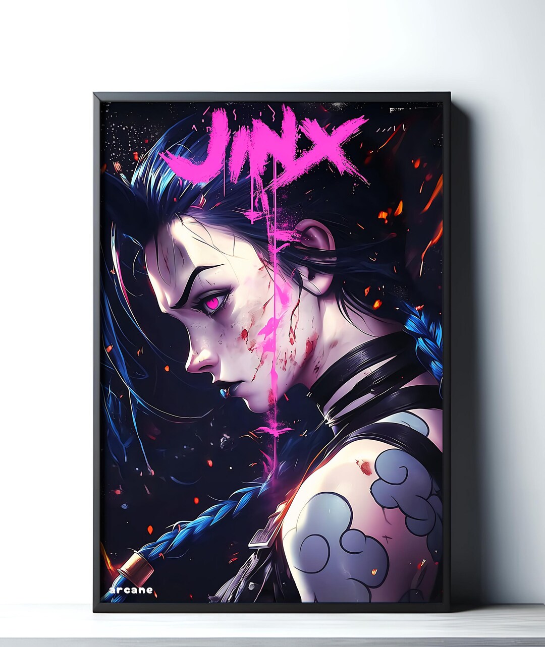 Jinx the Arcane Poster | League of Legends | Art Print | Wall Decor ...
