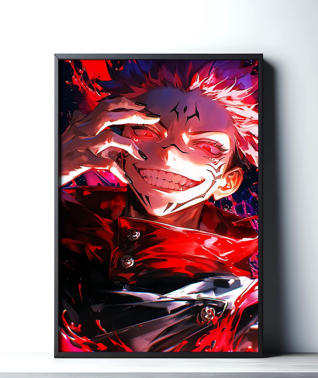 Ryomen Sukuna Poster | Jujutsu Kaisen | Anime | Art Print | Wall Decor ...