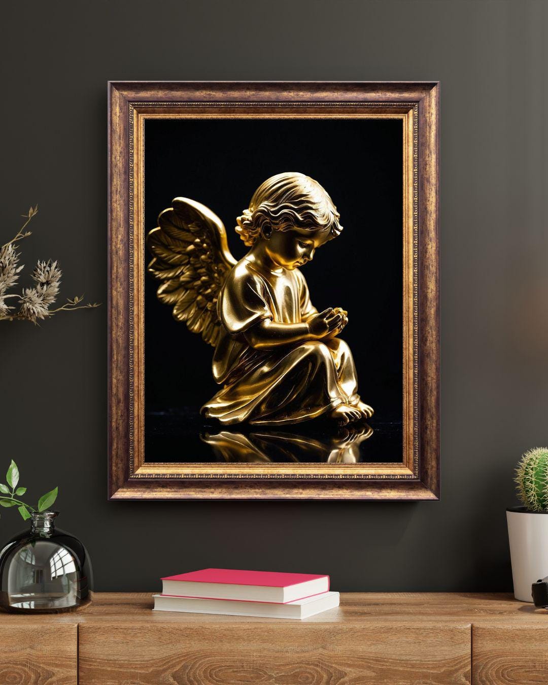 Angel Memorial Art – Sacred Wall Décor, Faith-based Printable Angel ...