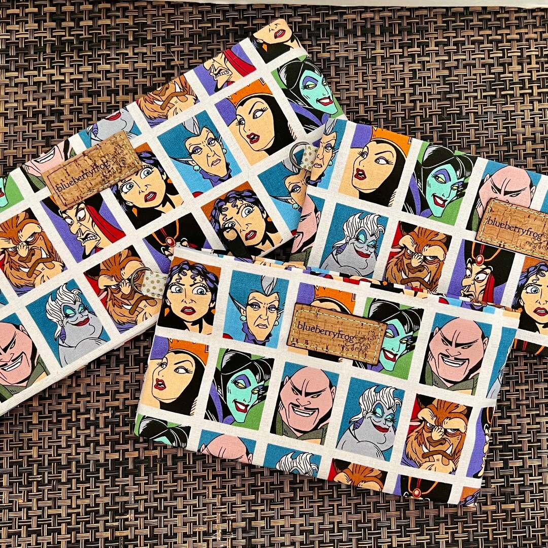 Disney Villains Inspo Travel Zipper Pouch Cosmetic Bag Set Collapsible ...
