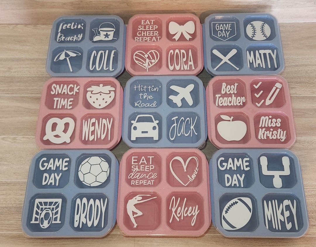Personalized Snack Box, Customized Snack Container, Divided Snack ...