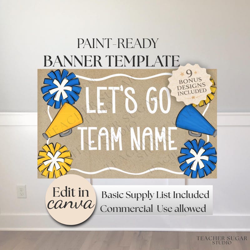 Cheer Banner Printable - Etsy UK