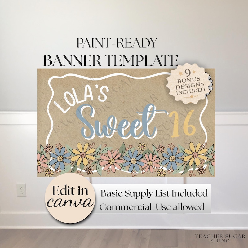 Sweet 16 Banner - Etsy