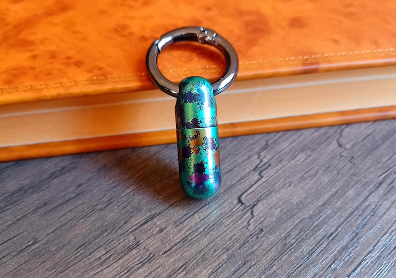 Waterproof Mini Titanium Pill Case Lightweight Keychain - Choose Your ...