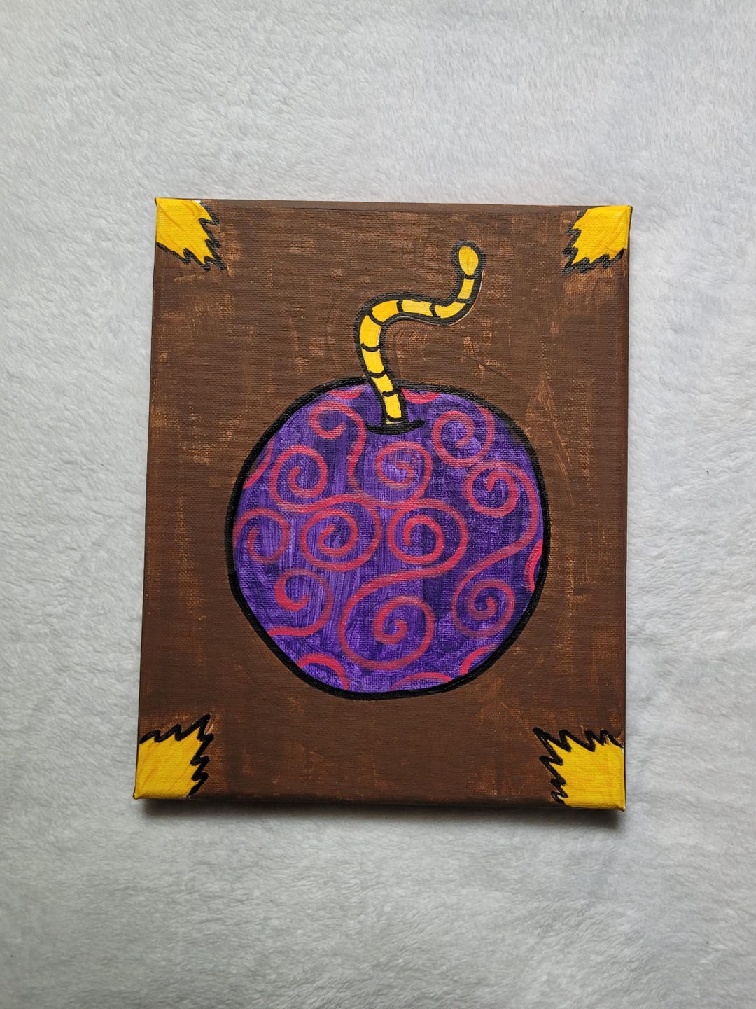 One Piece Devil Fruit Canvas Painting - Gem "mr. 5" / Bomu Bomu No Mi ...