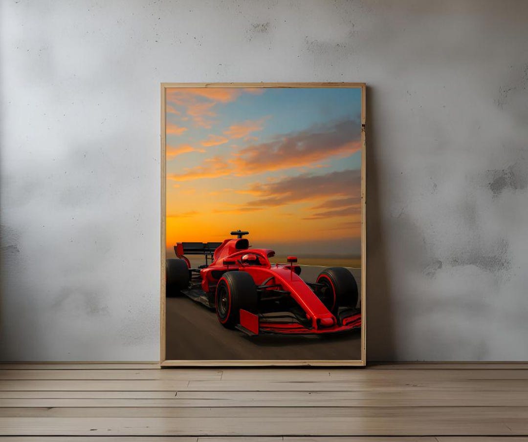 Red Race Car Print: Kids Room Sports Car Decor (digital Download) - Etsy