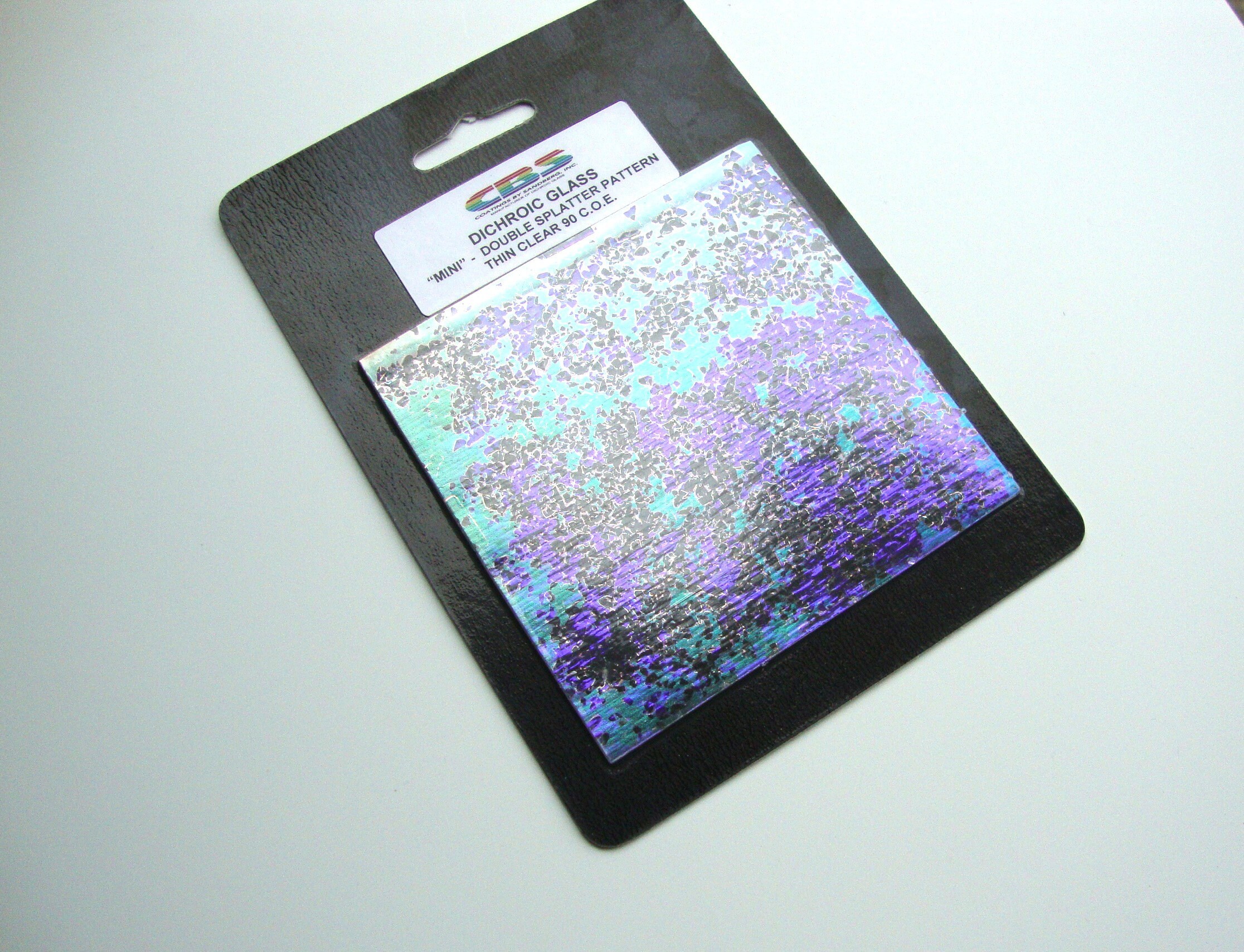 90 COE CBS Dichroic Mini Splatter 4 Inch Square Piece Clear Backed - Etsy