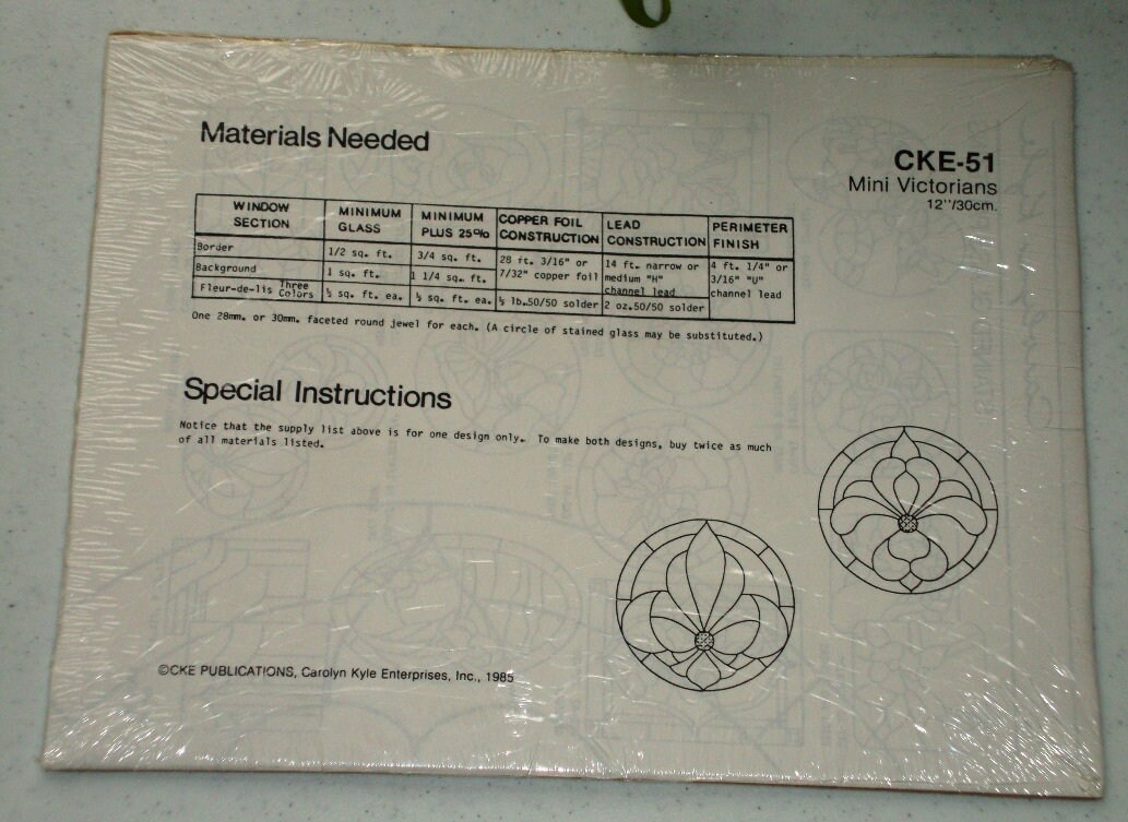 Stained Glass Pattern Mini Victorians CKE-51 Patterns for - Etsy