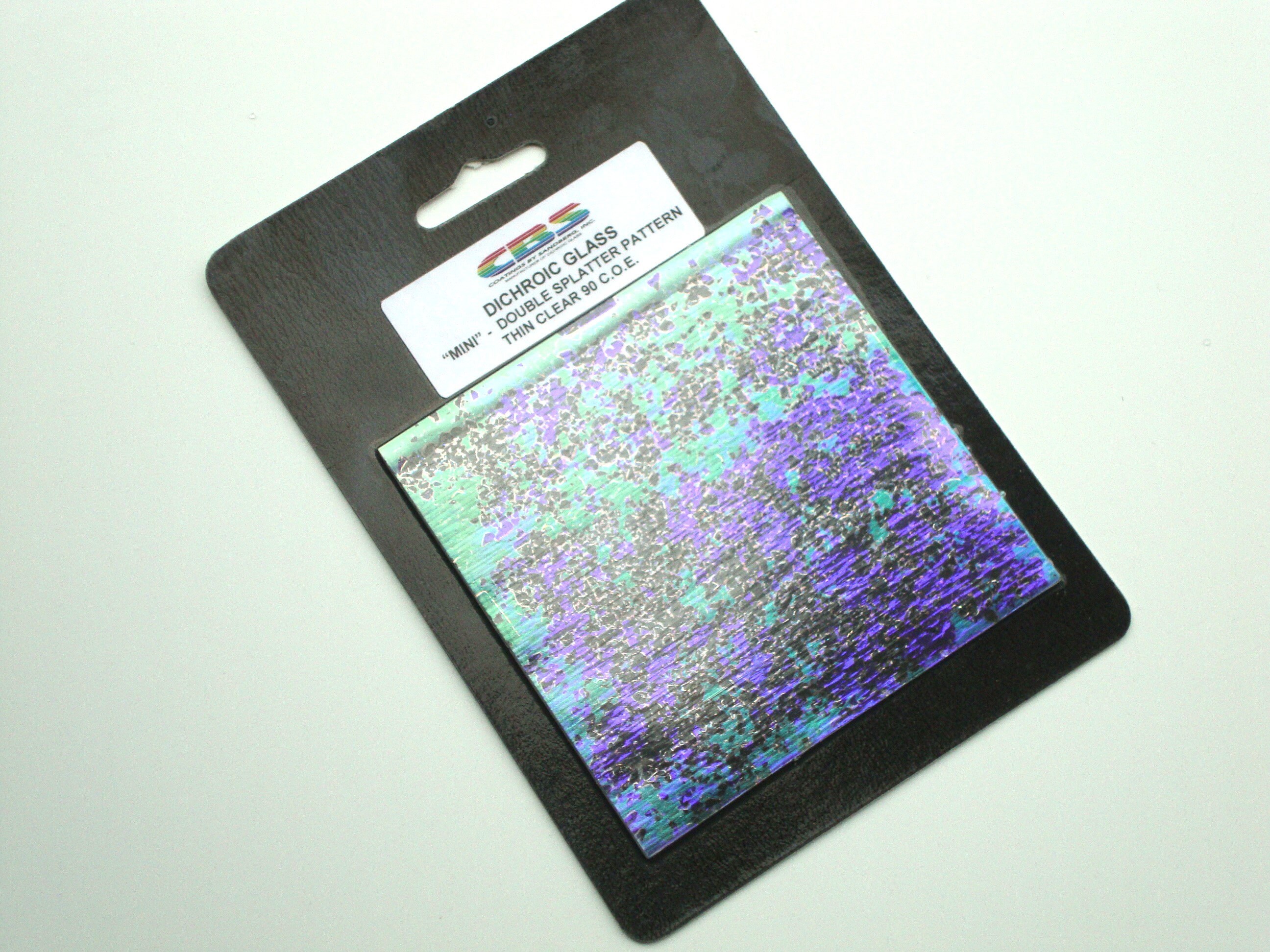 90 COE CBS Dichroic Mini Splatter 4 Inch Square Piece Clear Backed - Etsy