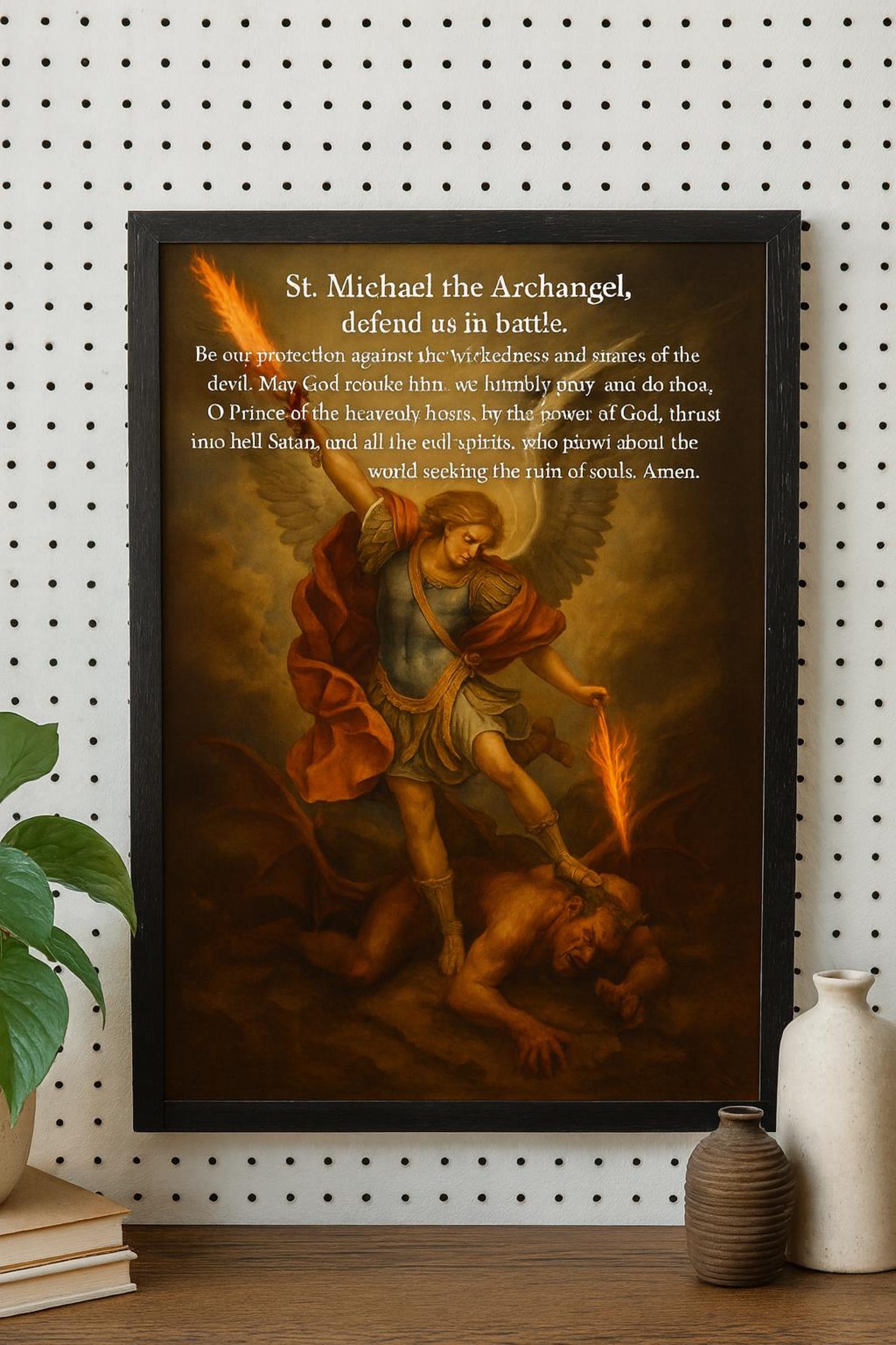 Saint Michael the Archangel Print | Catholic Prayer Artwork | Spiritual ...