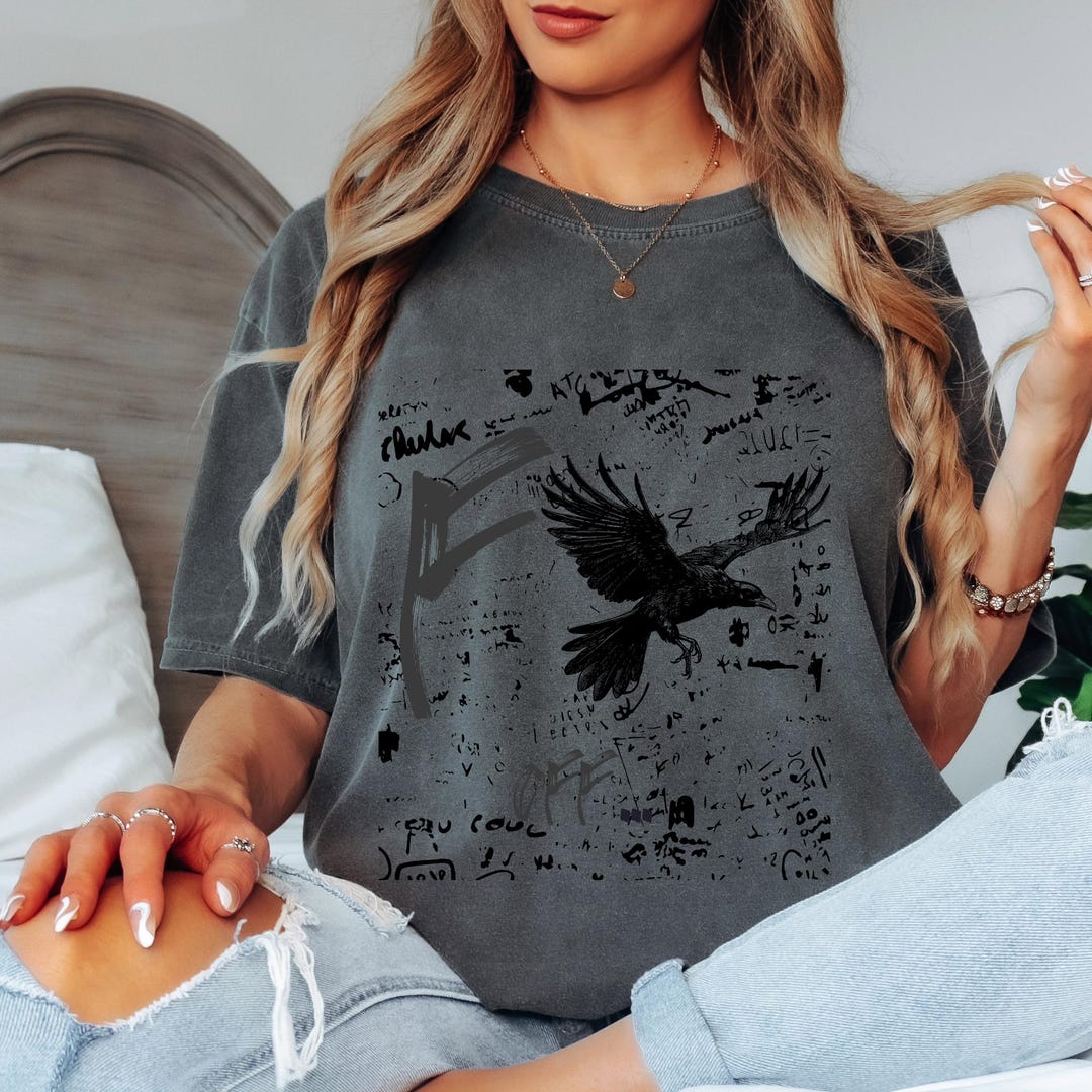 Crow Raven F-CAW-F, F-CAW-OFF Gothic Crow Shirt,funny Minimalist T ...