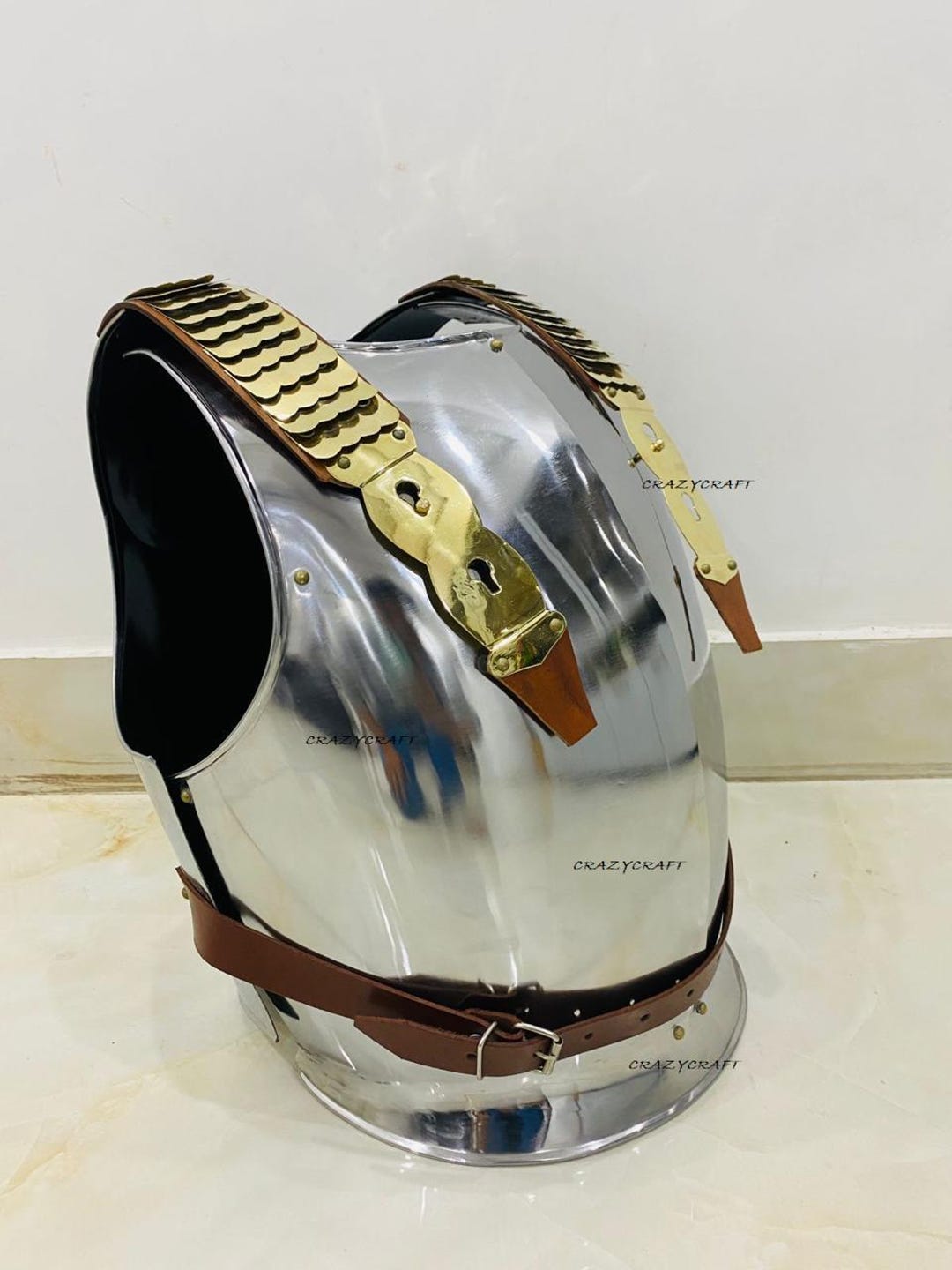 Medieval Steel Cuirass Chestplate – Polished Front Body Armor With ...