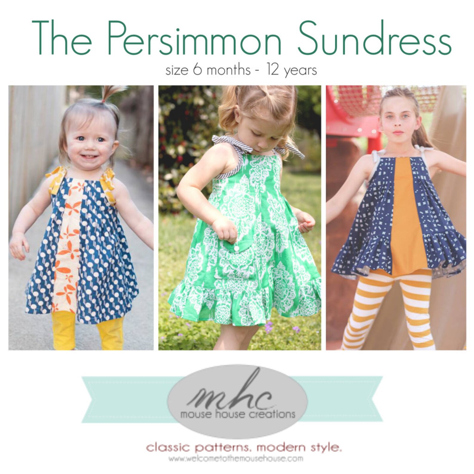 Persimmon Dress and Top: PDF Pattern by Mouse House Creations - Etsy
