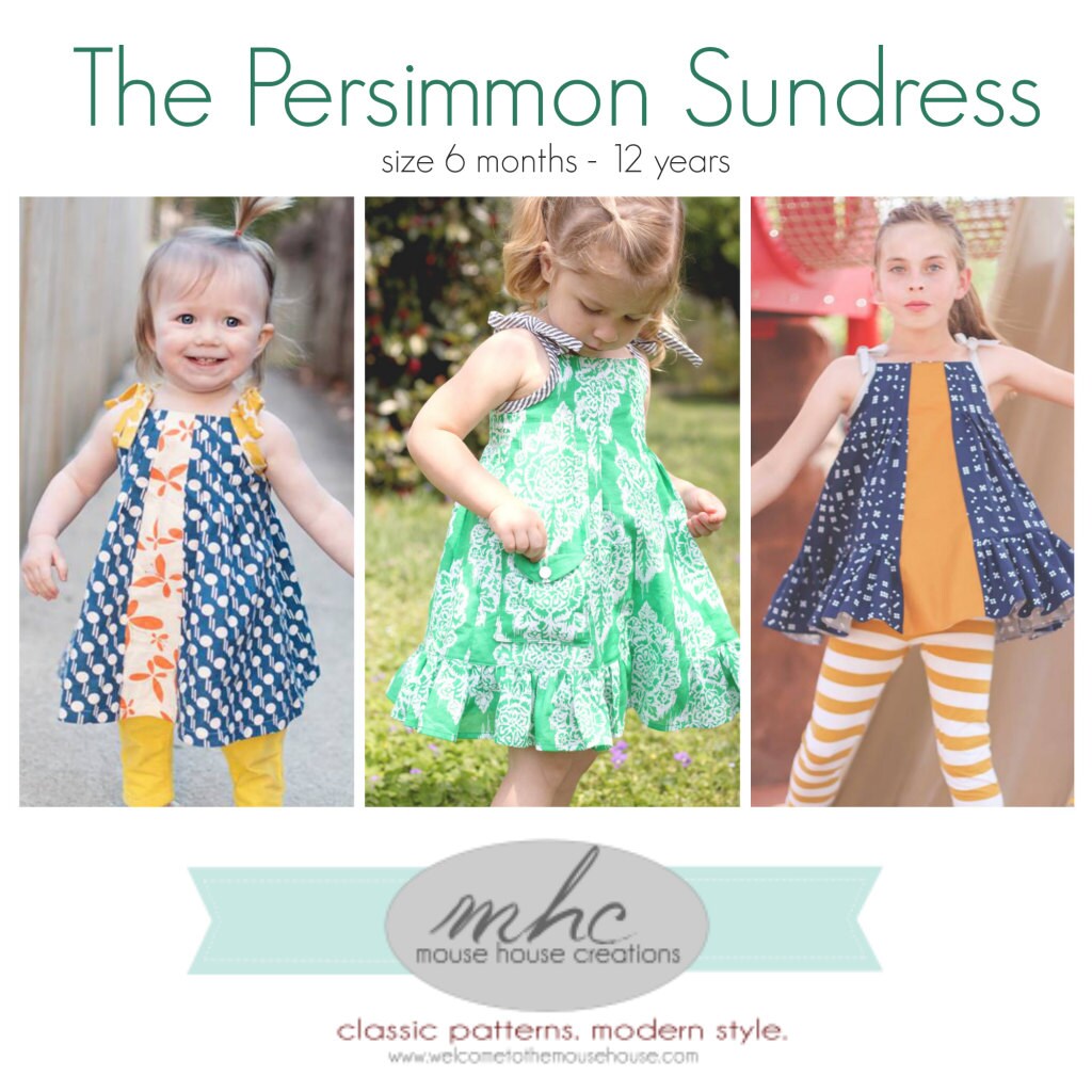 Persimmon Dress and Top: PDF Pattern by Mouse House Creations - Etsy ...