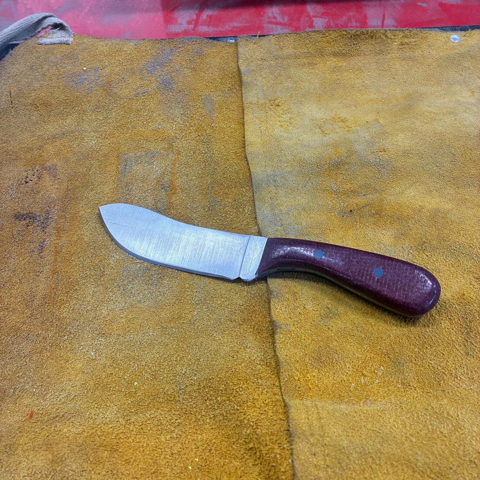 READY TO Ship-large Skinning Knife: High Carbon Steel-micarta Handles ...