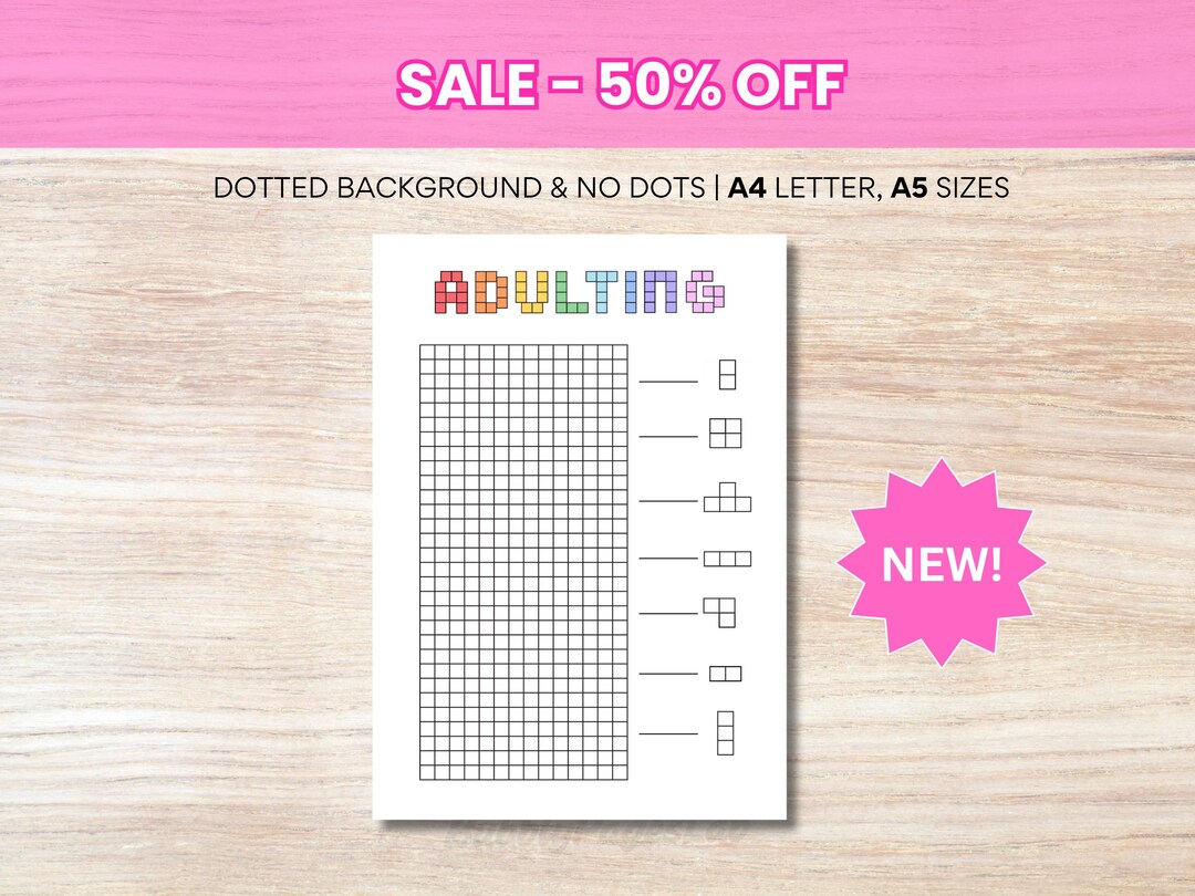 Adulting Tracker Page - Monthly Tracker - Adult Task Tracker ...