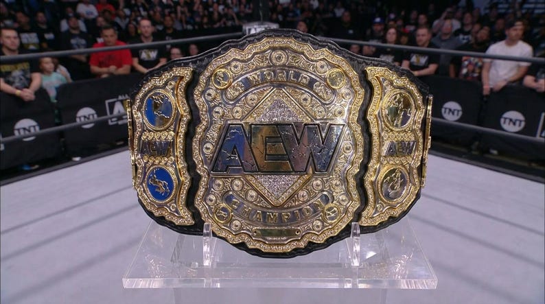AEW Heavyweight Championship Belt Replica, Wrestling Fan Collectible ...