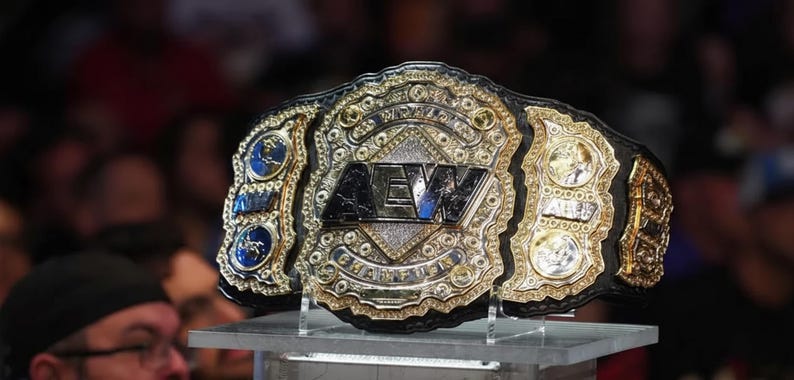 AEW Heavyweight Championship Belt Replica, Wrestling Fan Collectible ...
