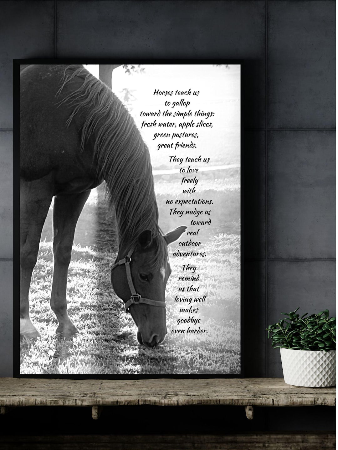 Horse Poem Printable Wall Art | Inspirational Horse Lover Gift ...
