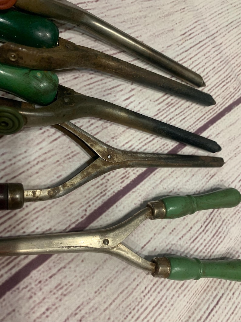 Vintage Hair Curlers 5 Pc. Set - Etsy