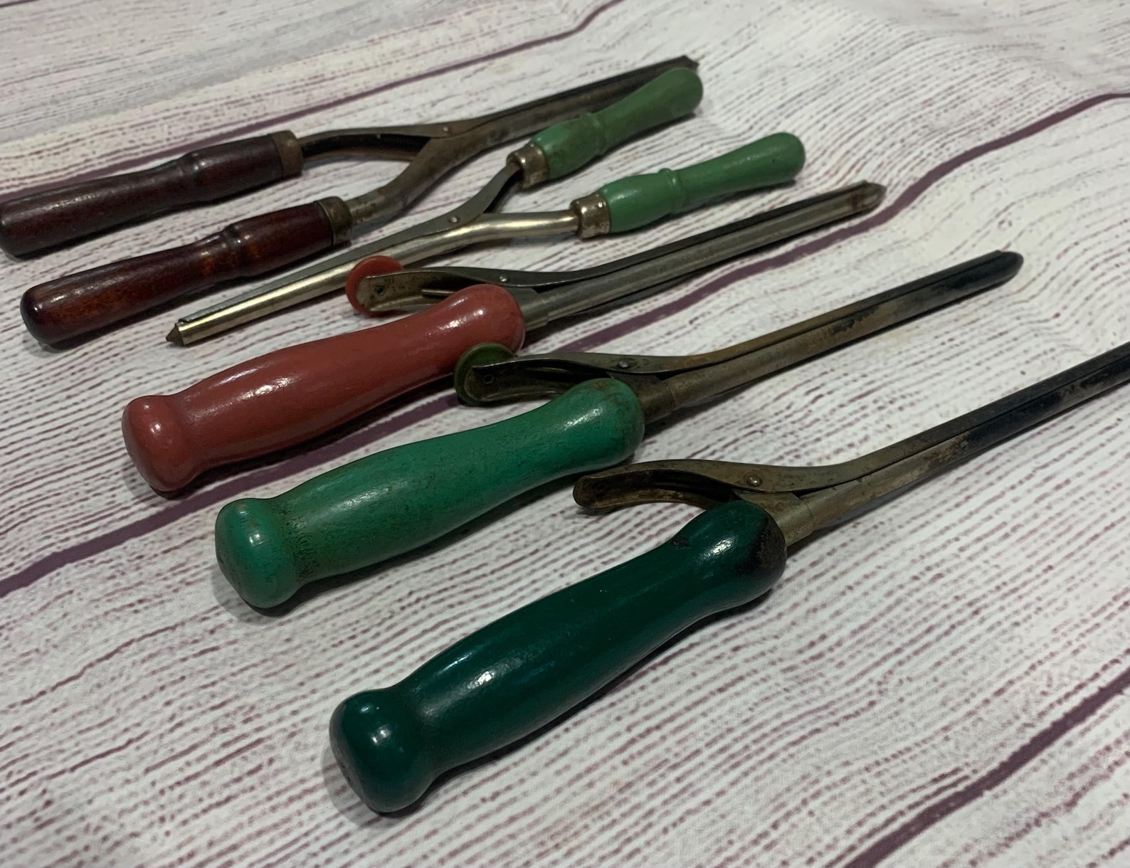 Vintage Hair Curlers 5 Pc. Set - Etsy