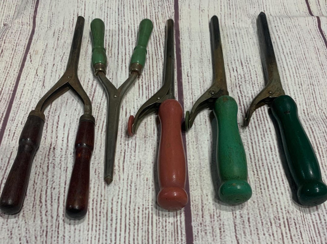 Vintage Hair Curlers 5 Pc. Set - Etsy